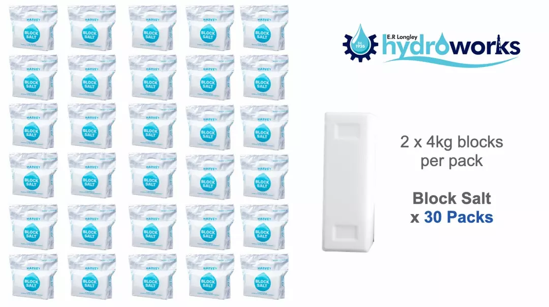 Block Salt for Water Softener - 30 Packs (Harvey)